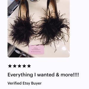 Accessories | Feather Shoe Clips Ostrich Feather Shoe Clips All Color ...